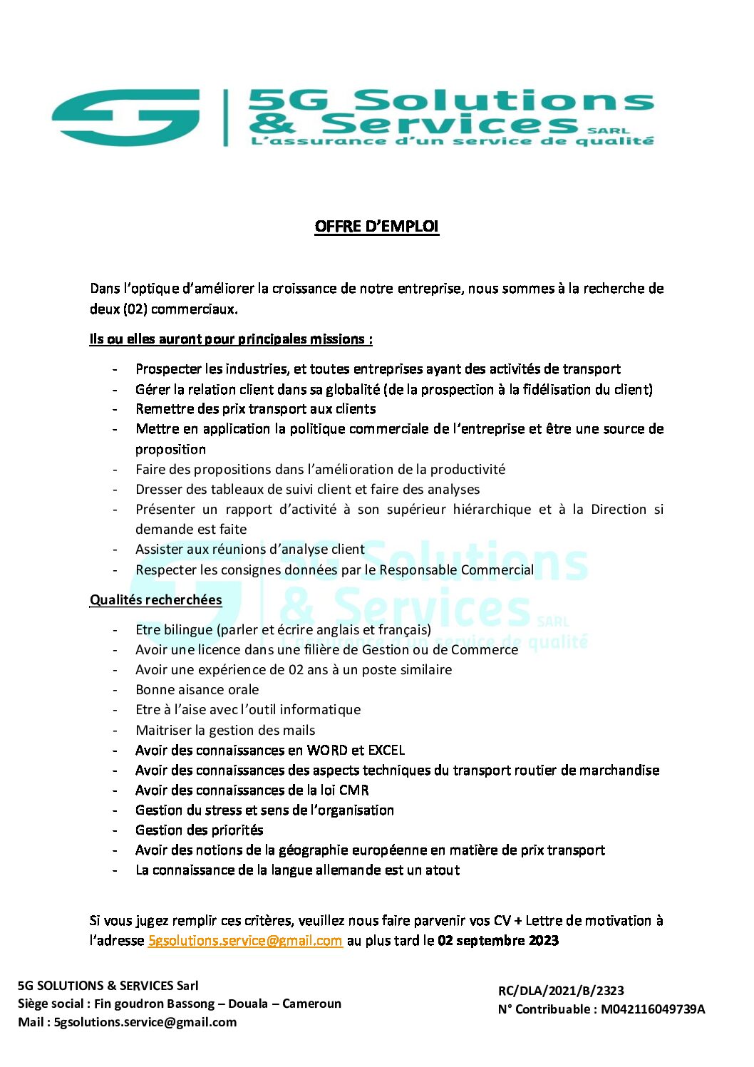 7386 Offres D'emploi à Douala | Louma Jobs Cameroun